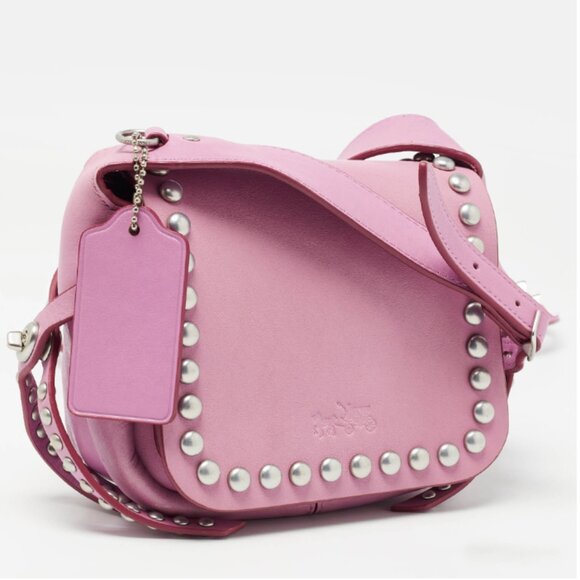 Coach | Bags | Nwt Coach Pink Leather Rivet Dakotah Crossbody Bag ...